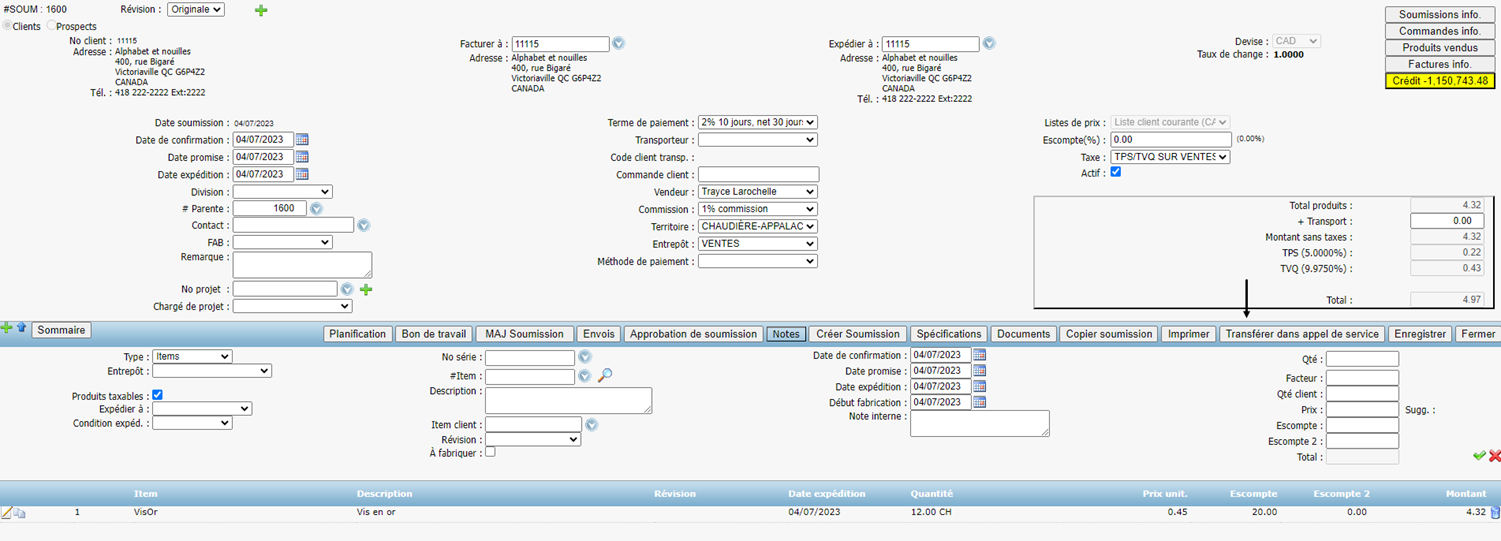 Processus des appels de service et des installations - Prextra